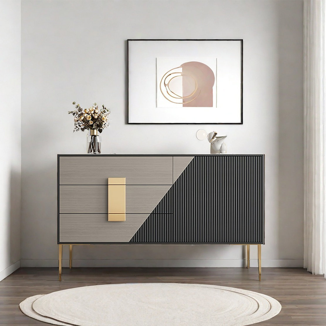 Ruthber Solutions Modern Minimalist Light Luxury Sideboard Cabinet ...