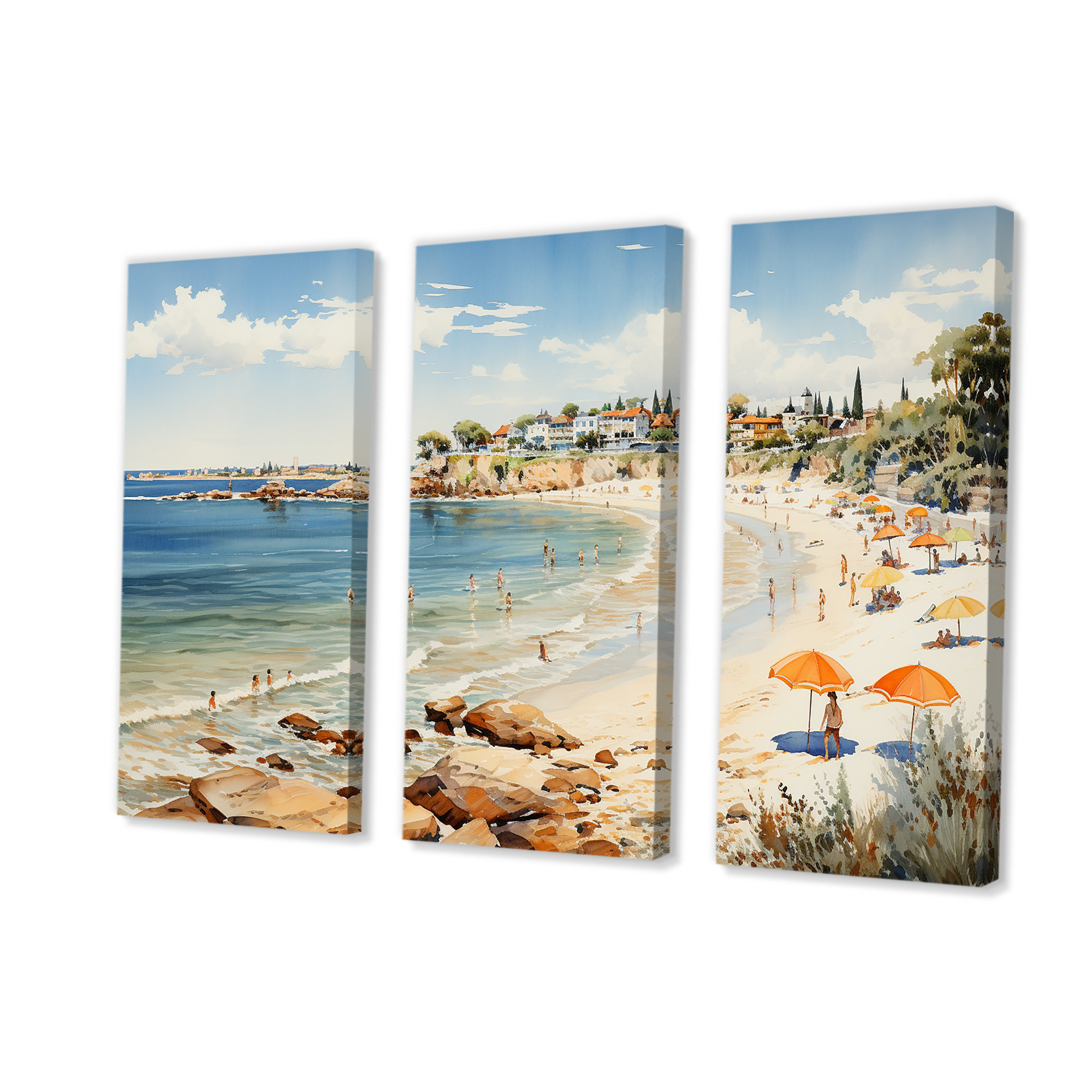 Beachcrest Home™ Vintage Beach Day Tranquility III - Coastal Beach Sand ...