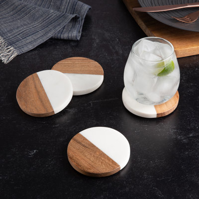 brown marble coasters