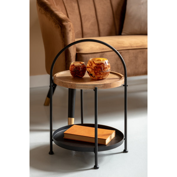 Leitmotiv Side Table Tray Mango, Black Steel | Wayfair.co.uk