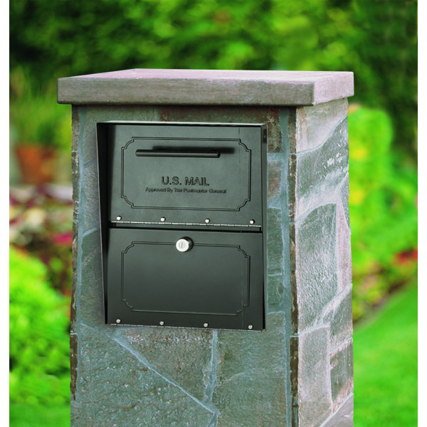 Architectural Mailboxes Oasis Classic Steel Post Mounted Mailbox with ...
