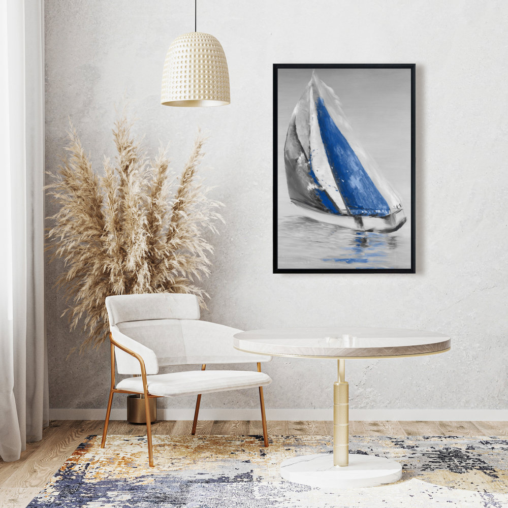 Begin Edition International Inc. " Gray And Blue Boat Sailing " on ...