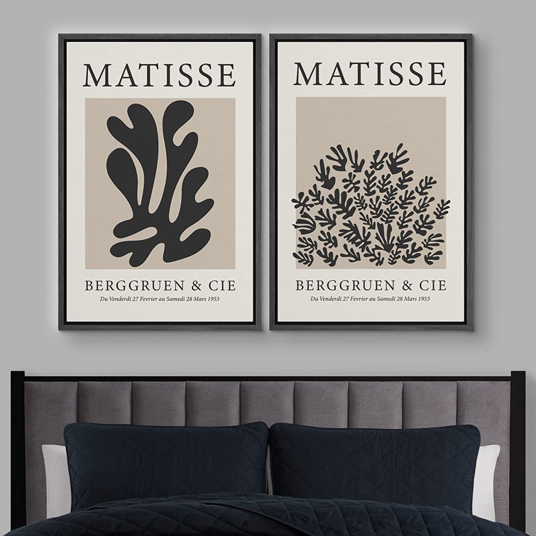 Idea4wall Framed Canvas Print Wall Art Set Matisse Floral Flower Plant 