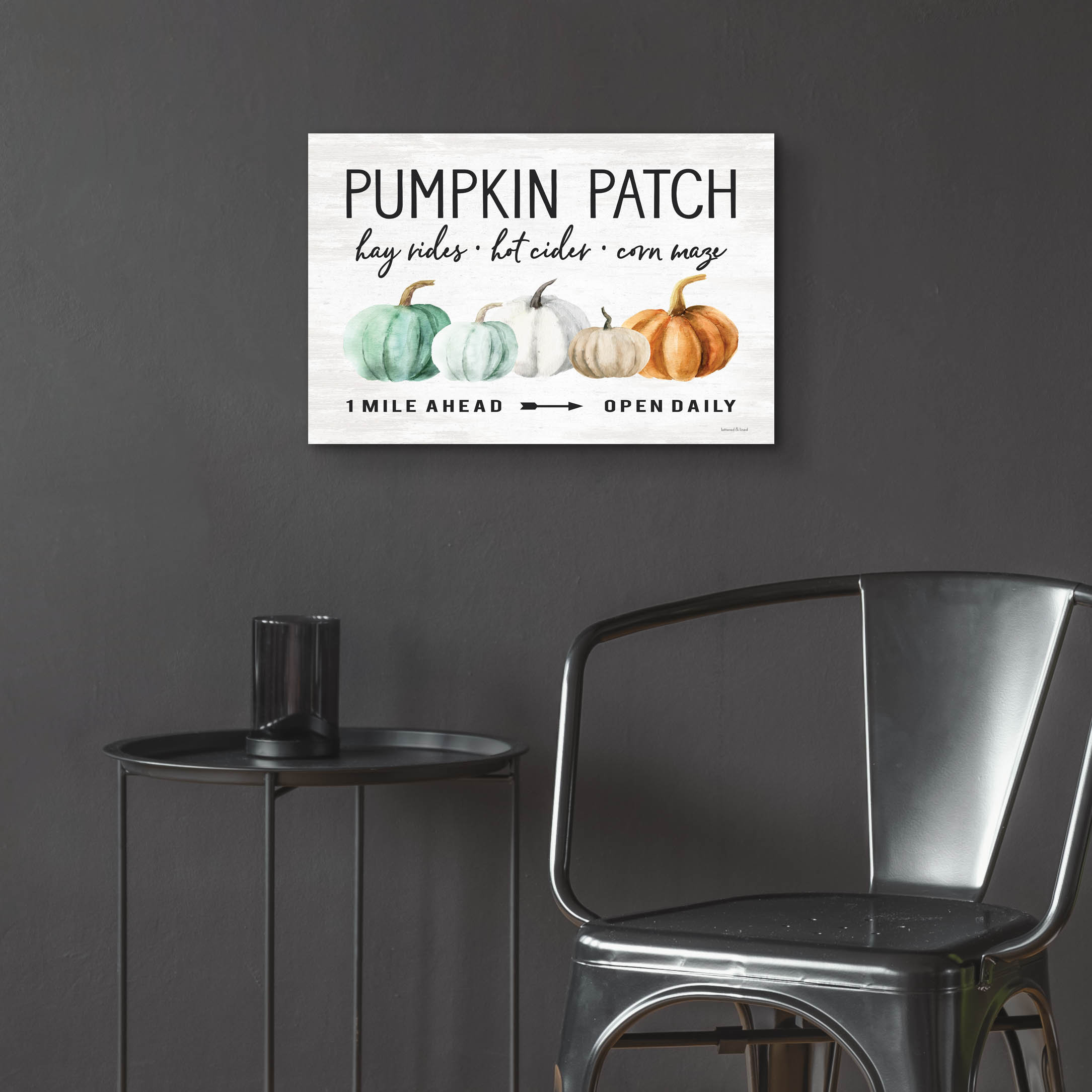 Gracie Oaks 'Pumpkin Patch' by Lettered & Lined Acrylic Glass Wall Art ...
