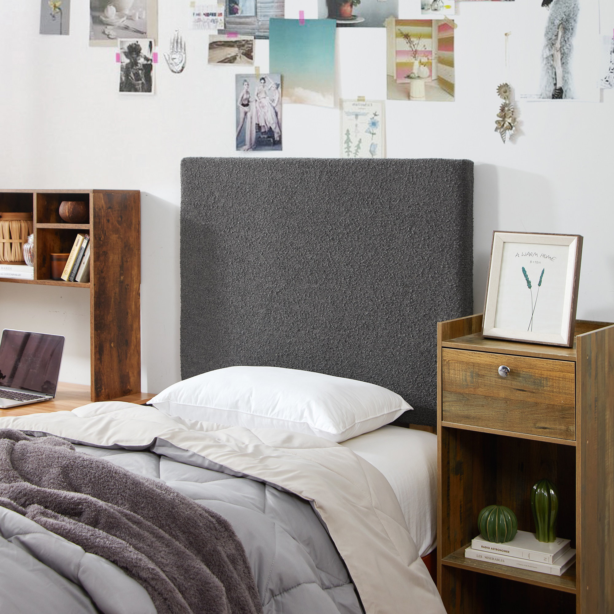 DormCo Villa Classic Upholstered Boucle Headboard Twin XL | Wayfair