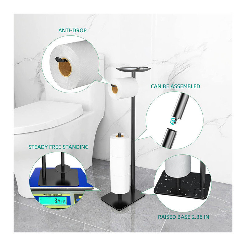A Home Free Standing Toilet Paper Holder & Reviews | Wayfair