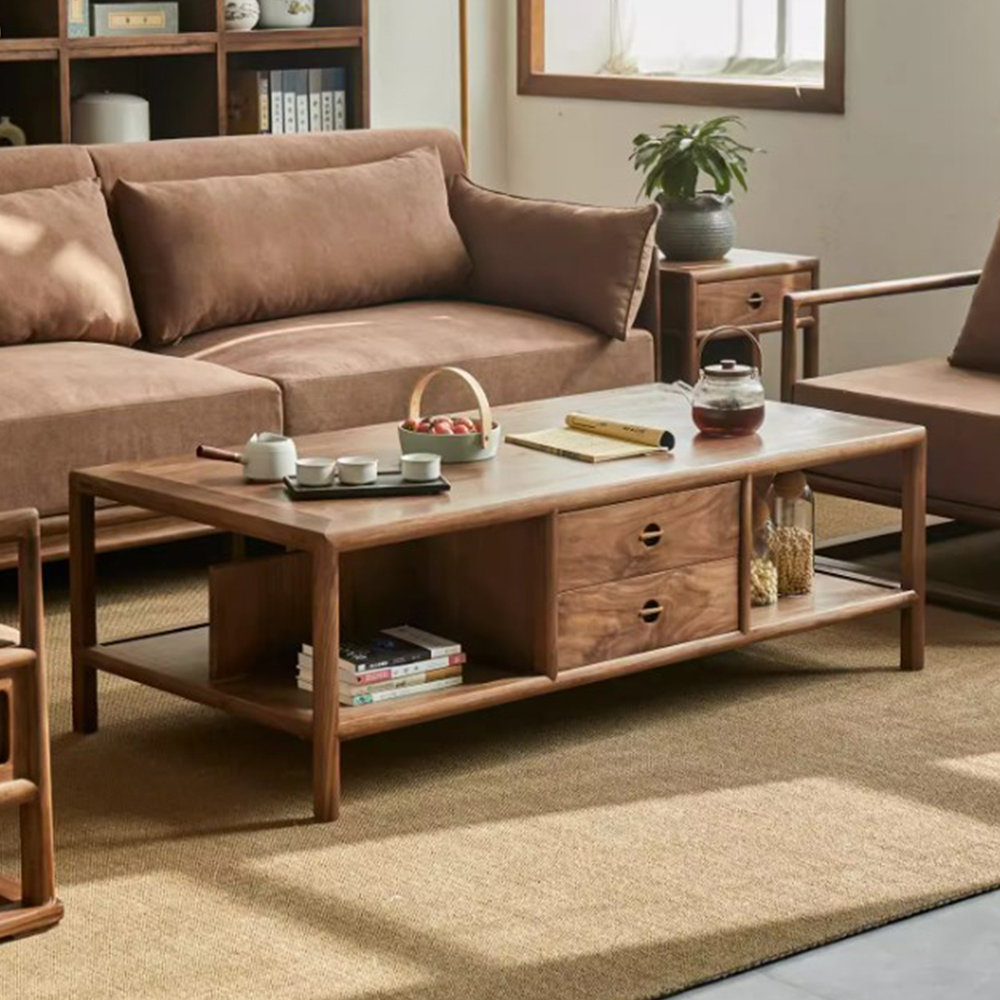 jessica New Chinese Retro Solid Wood Coffee Table Solid Wood Coffee ...