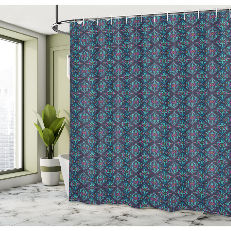 Ambesonne Tribal Shower Curtain Geometrical Motif | Wayfair