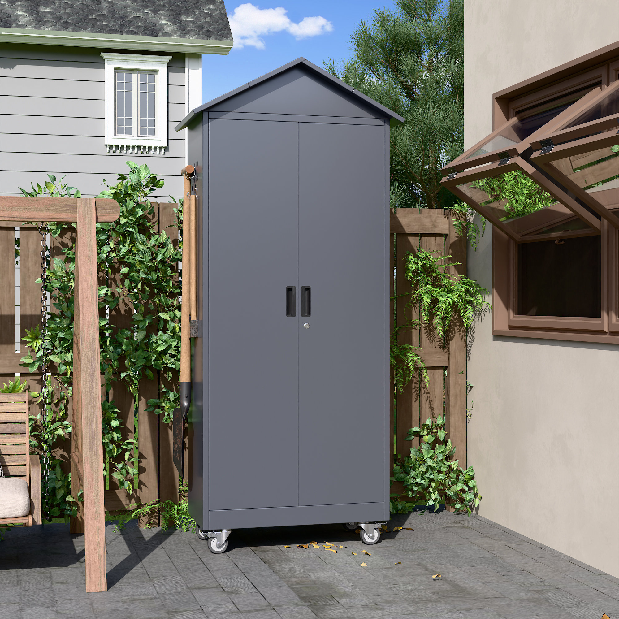 Latitude Run® Habibatou 6 Piece Metal Single Storage Cabinet ( 70.87 ...