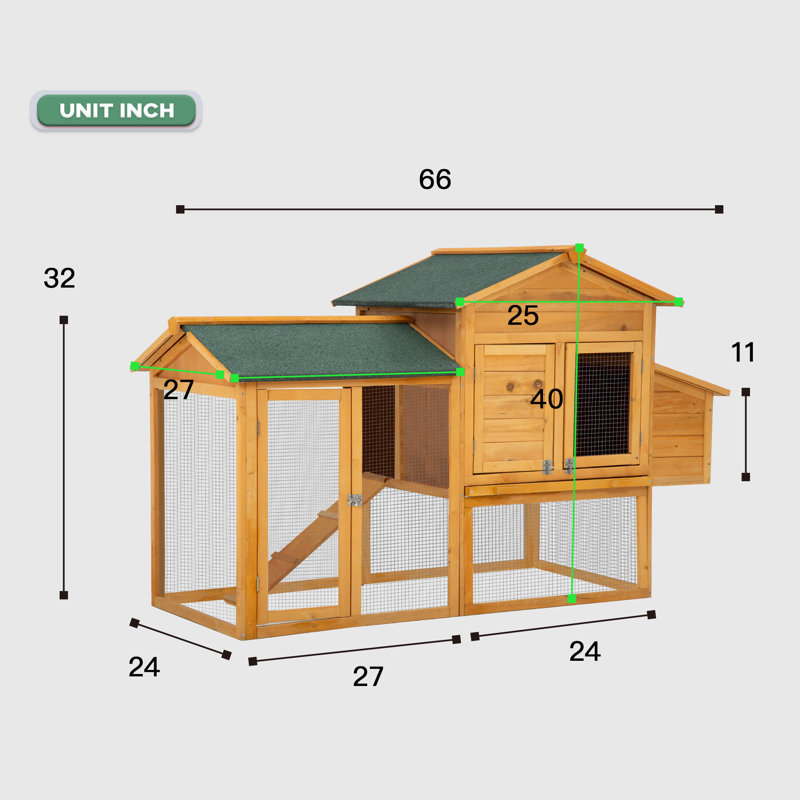 Tucker Murphy Pet™ 10 square feet Wood Chicken Coop Chicken House ...