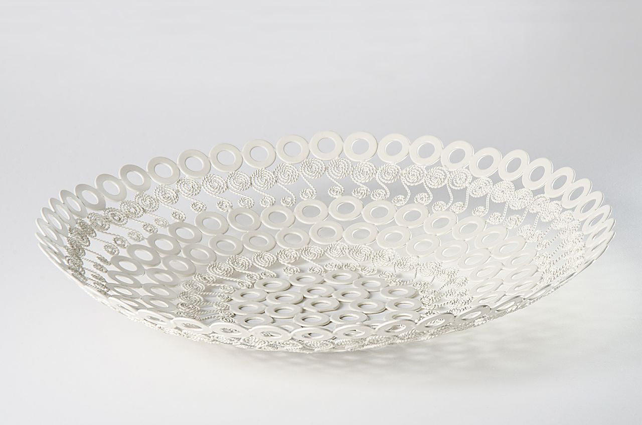 Rhadi Living Washer and Wire Round Platter | Wayfair