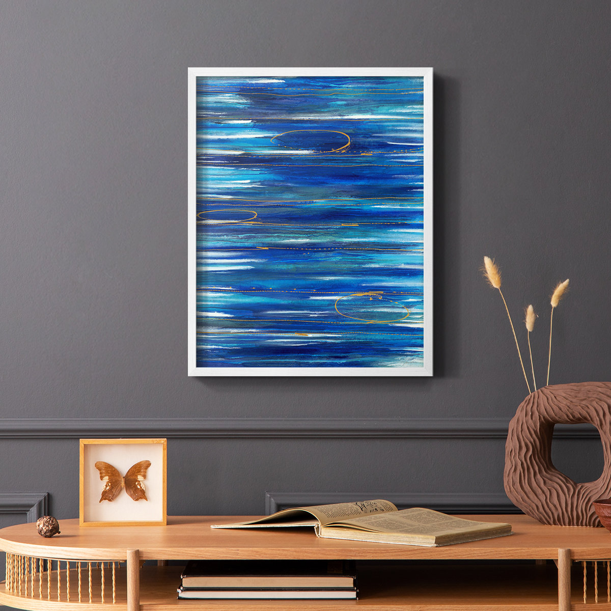 Wrought Studio™ Waterworld Framed Print - Solid Wood | Wayfair