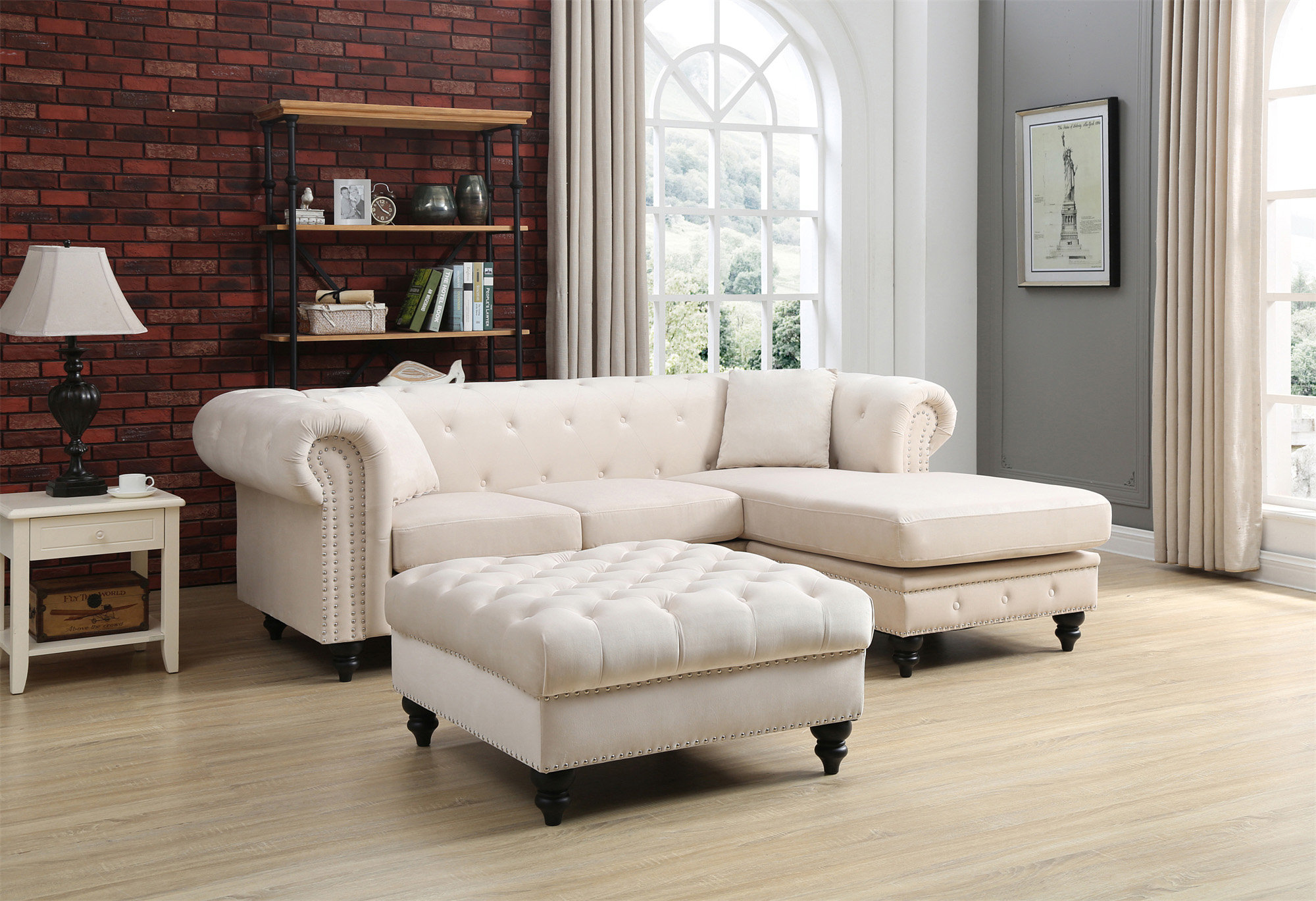 House of Hampton® Nola G0353B-SC Sofa Chaise ( 3 Boxes ) | Wayfair