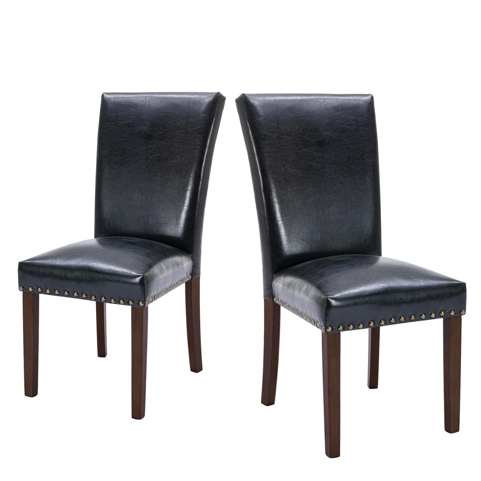 Lark Manor Upholstered Parsons Dining Chairs Set Of 2, PU Leather ...