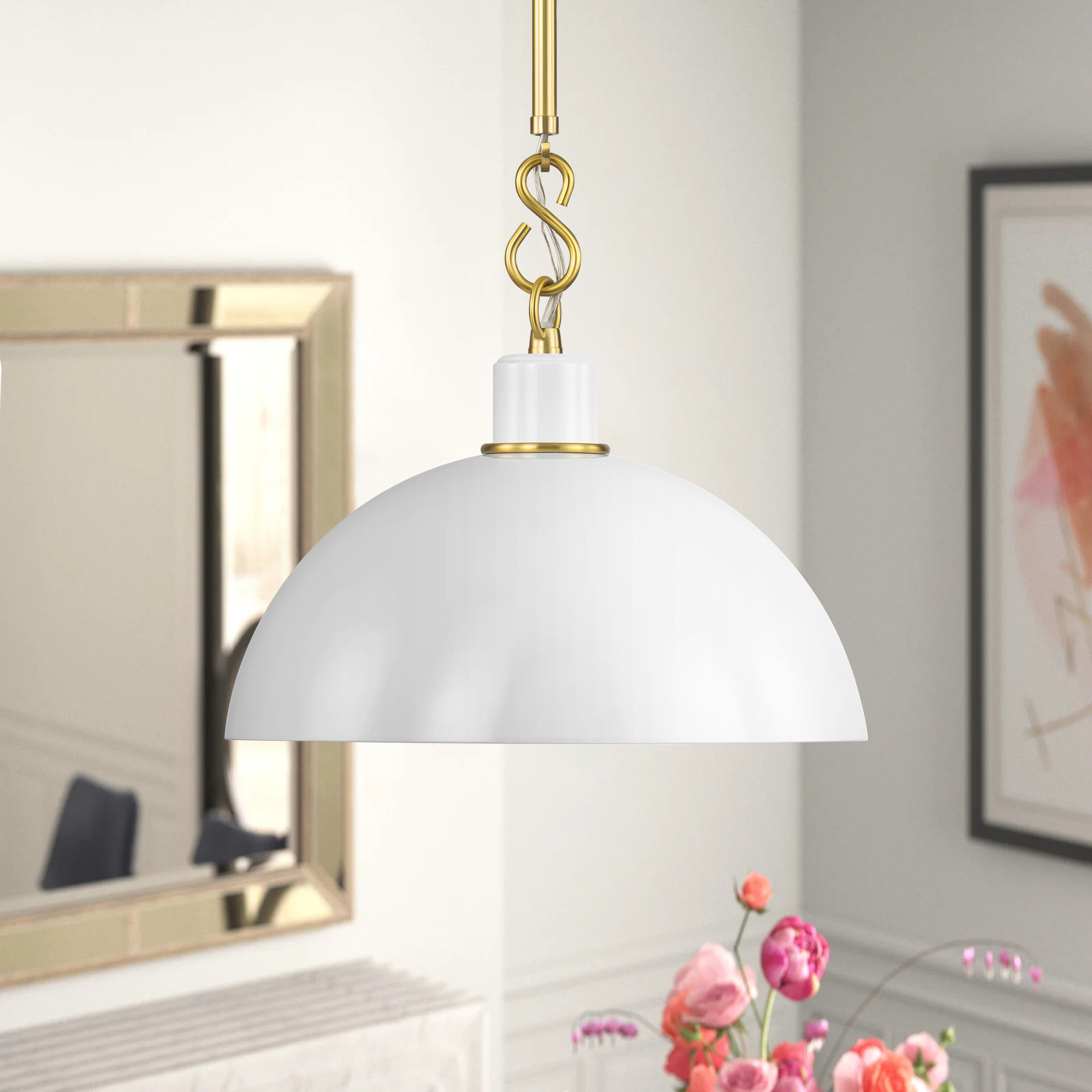 House of Hampton® Jaafer 1 - Light Dome Pendant | Wayfair