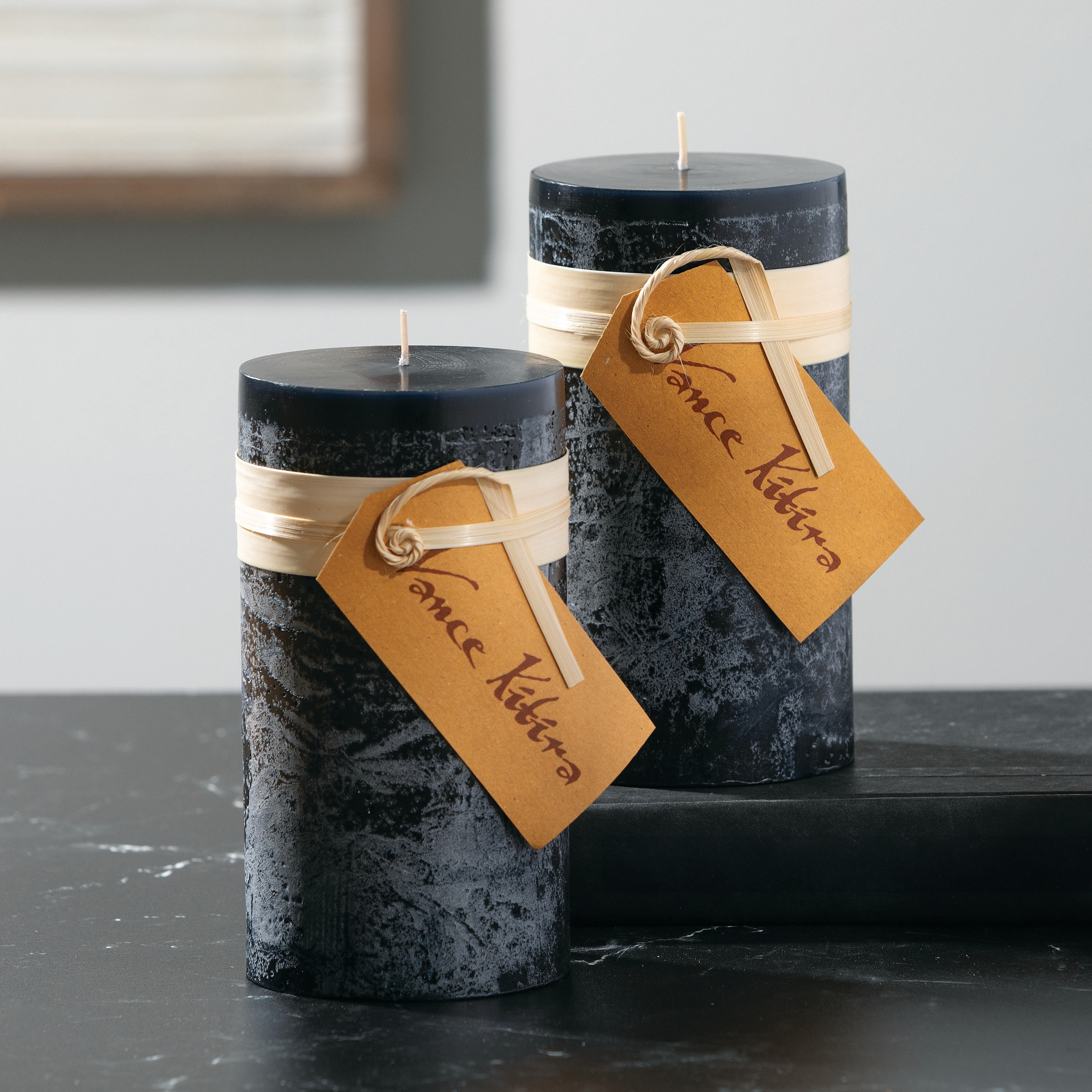 Clover Lane Vance Kitira Unscented Pillar Candle & Reviews | Wayfair