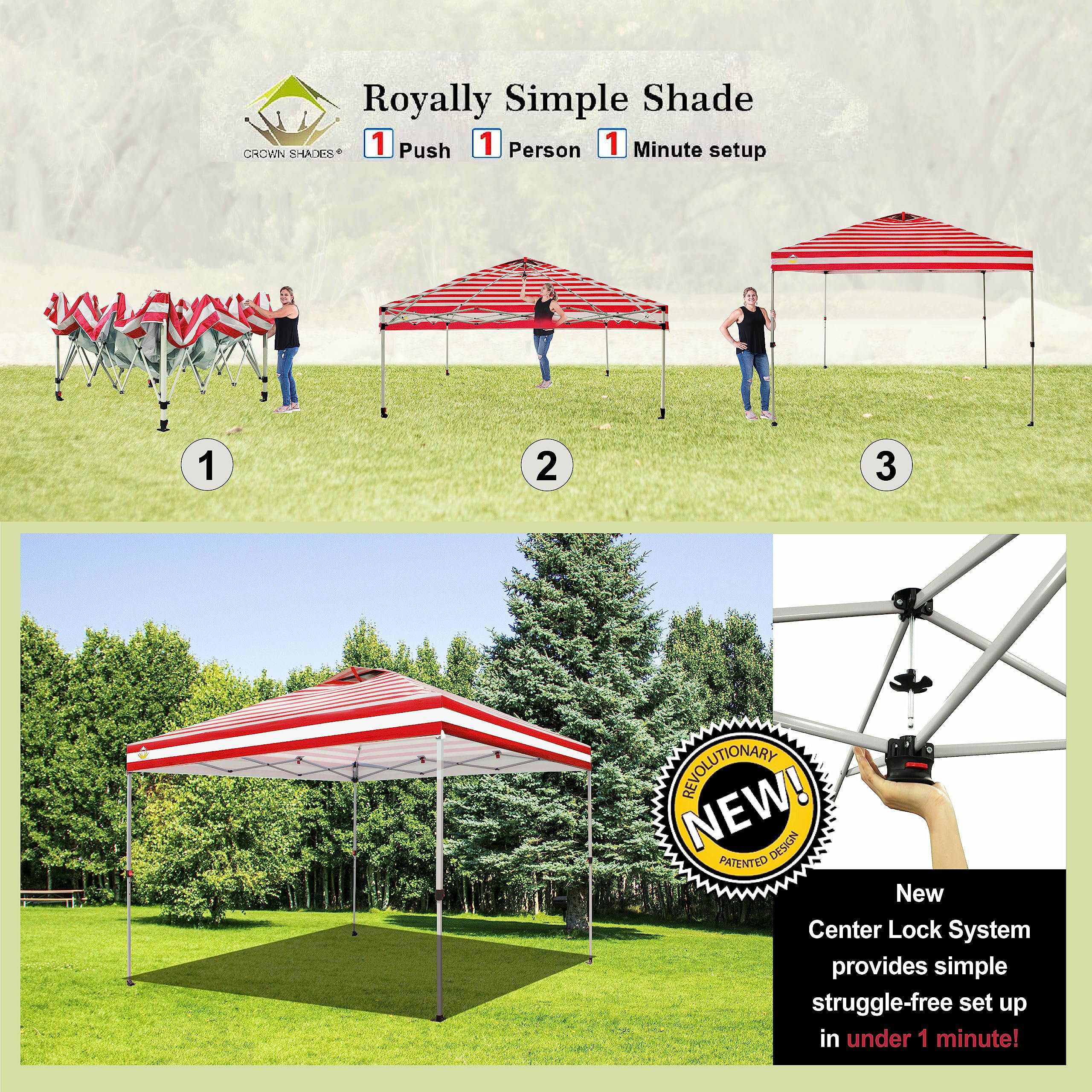 Crown Shades Tente de pavillon escamotable CROWN SHADES, 1 verrou ...
