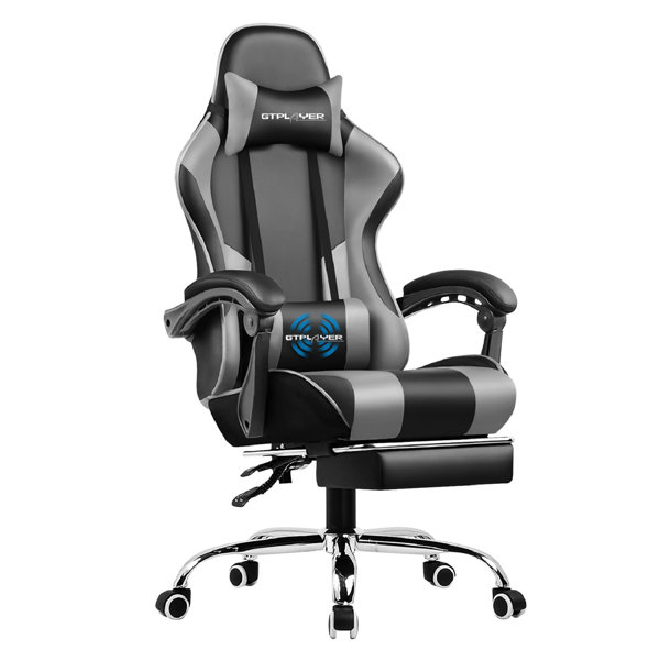 GTPLAYER Adjustable Reclining Ergonomic Faux Leather Swiveling PC ...