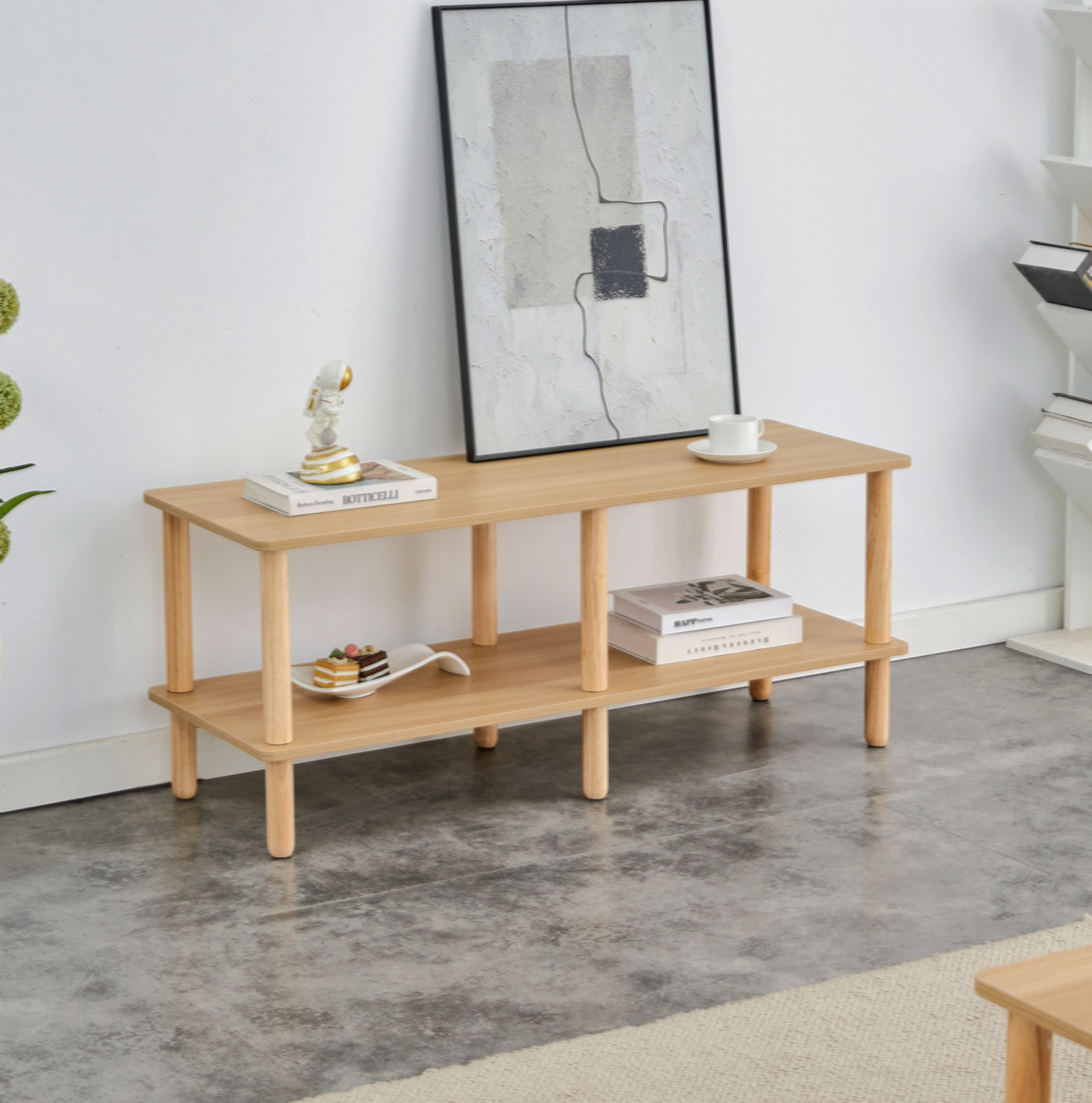 Ophelia & Co. Modern 2-Tier Tv Stand Rectangular Center Table With Open ...