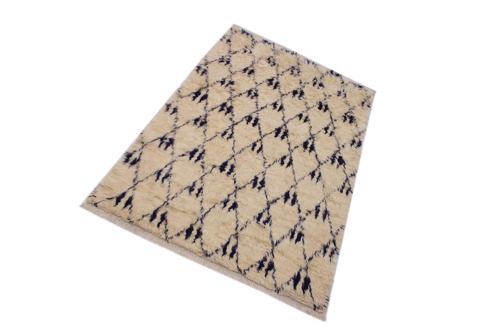 Union Rustic Carlton Geometric Handmade Hand-Knotted Rectangle 5'2" x 8 ...