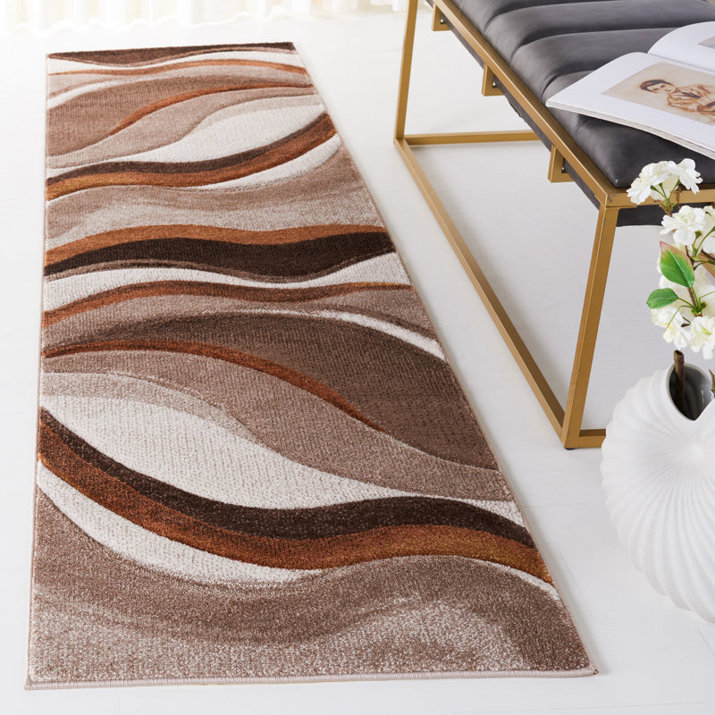Wade Logan® Ducor Abstract Beige/Brown Area Rug & Reviews | Wayfair