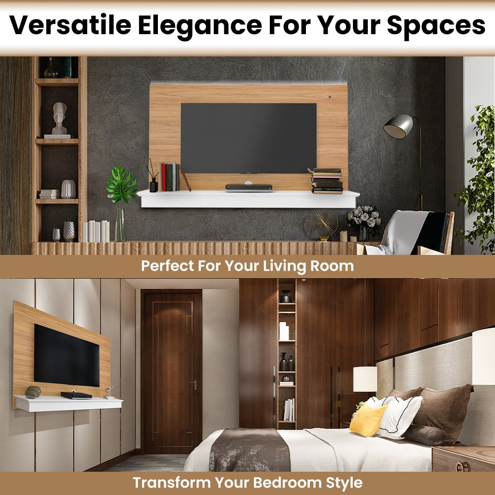 Wrought Studio™ Dymphia Floating Entertainment Center for TVs up to 55 ...