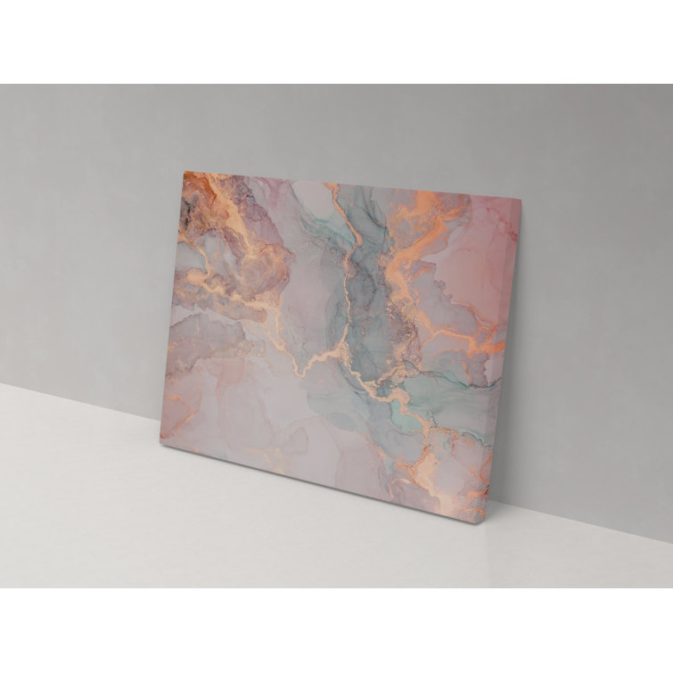 Metro Lane Sheer Marble - Wrapped Canvas Painting | Wayfair.co.uk
