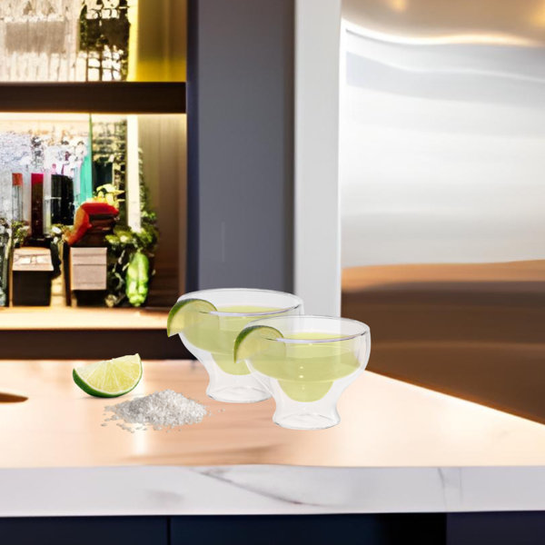 OGGI 2 - Piece 10oz. Glass Margarita Glass Glassware Set | Wayfair