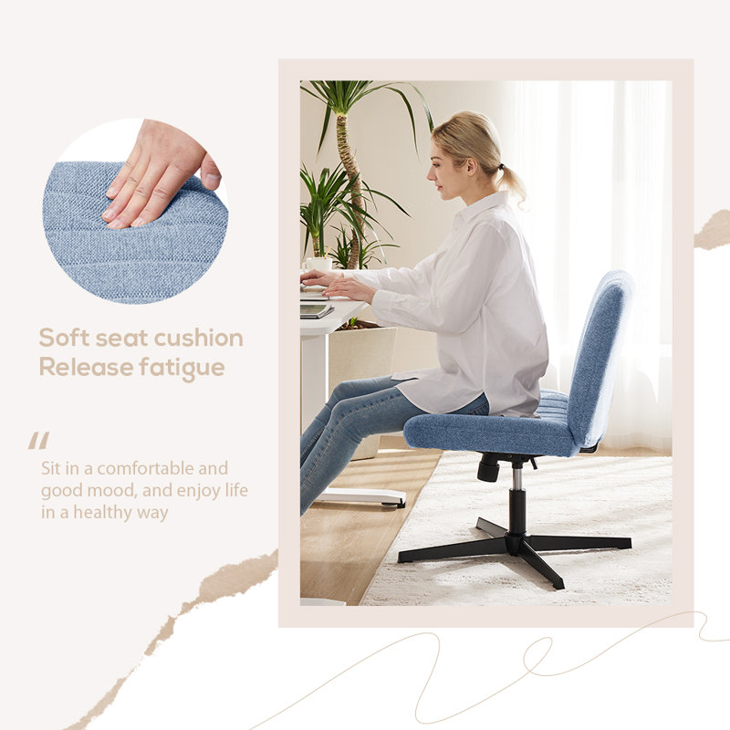 Latitude Run® Brenae Upholstered Armless Swivel Task Chair & Reviews ...