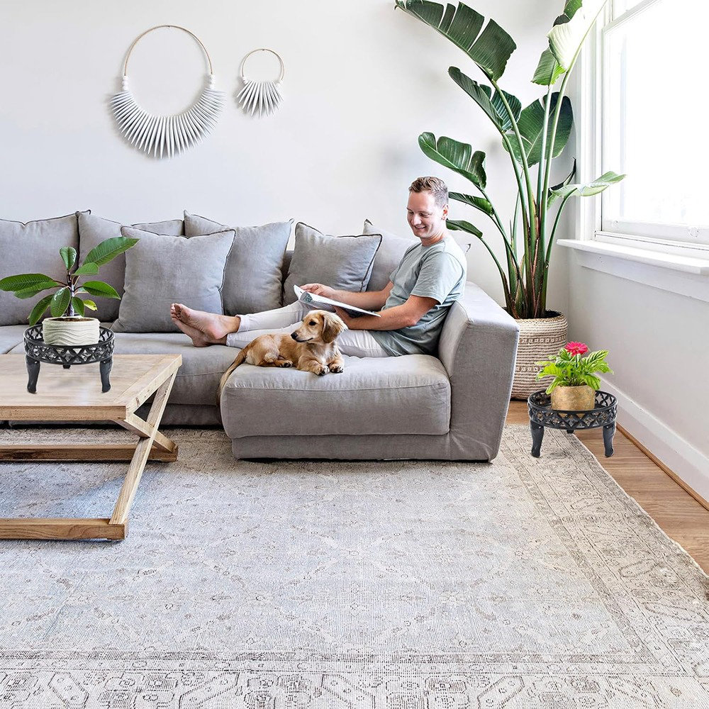 Ophelia & Co. 2 Pack Black Plant Stand, Anti-Rust Planter Stands For ...