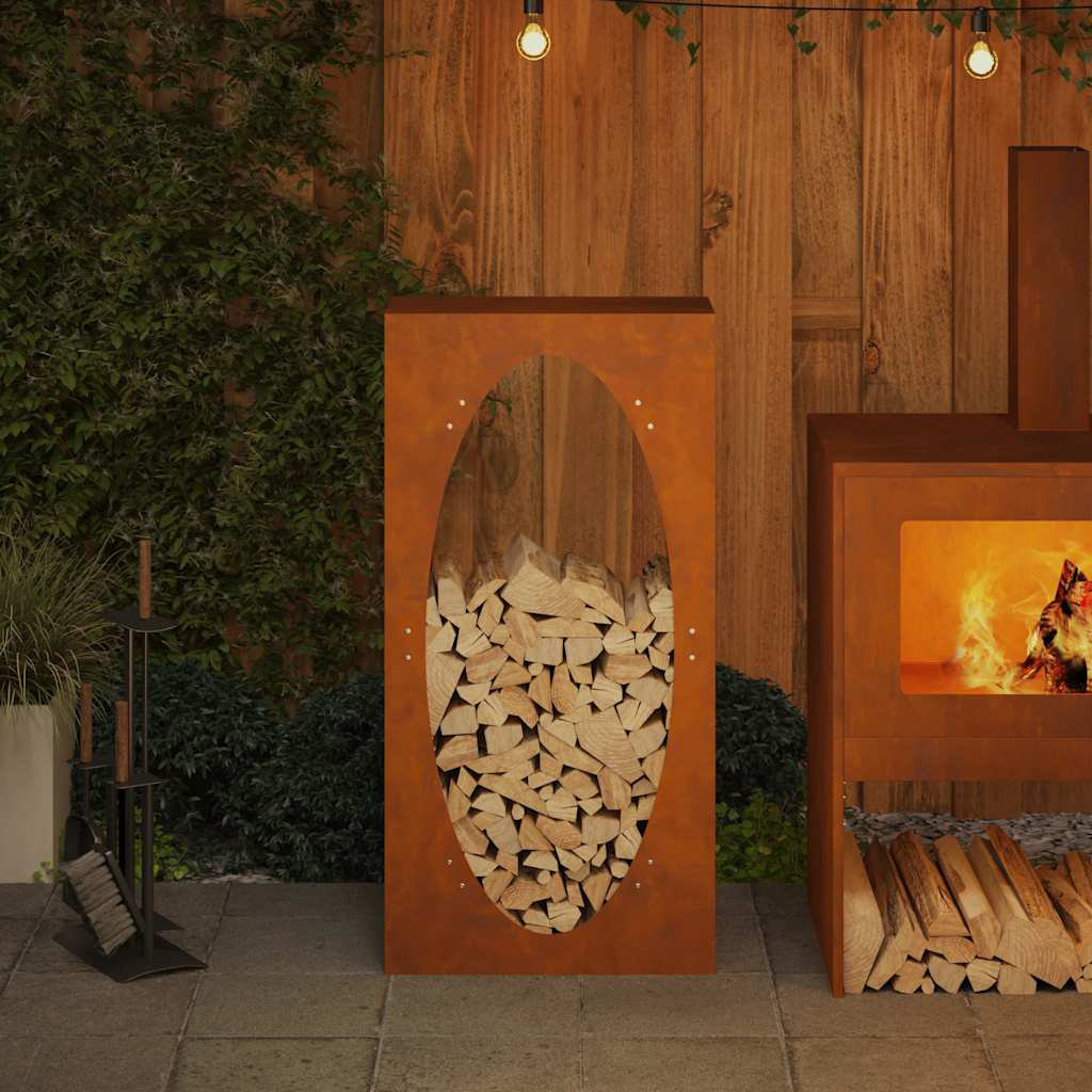 Orren Ellis Firewood Rack 19.7X9.1X39.4" Weathering Steel - Wayfair Canada