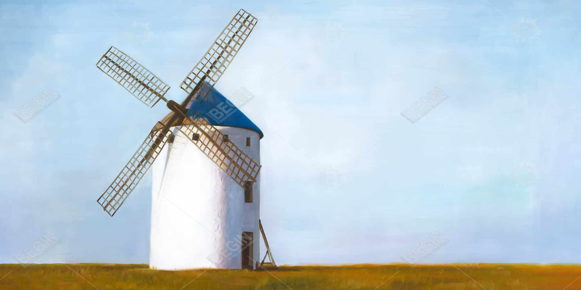 Begin Edition International Inc. Big windmill - 15.75"x31.50" Desk mat ...