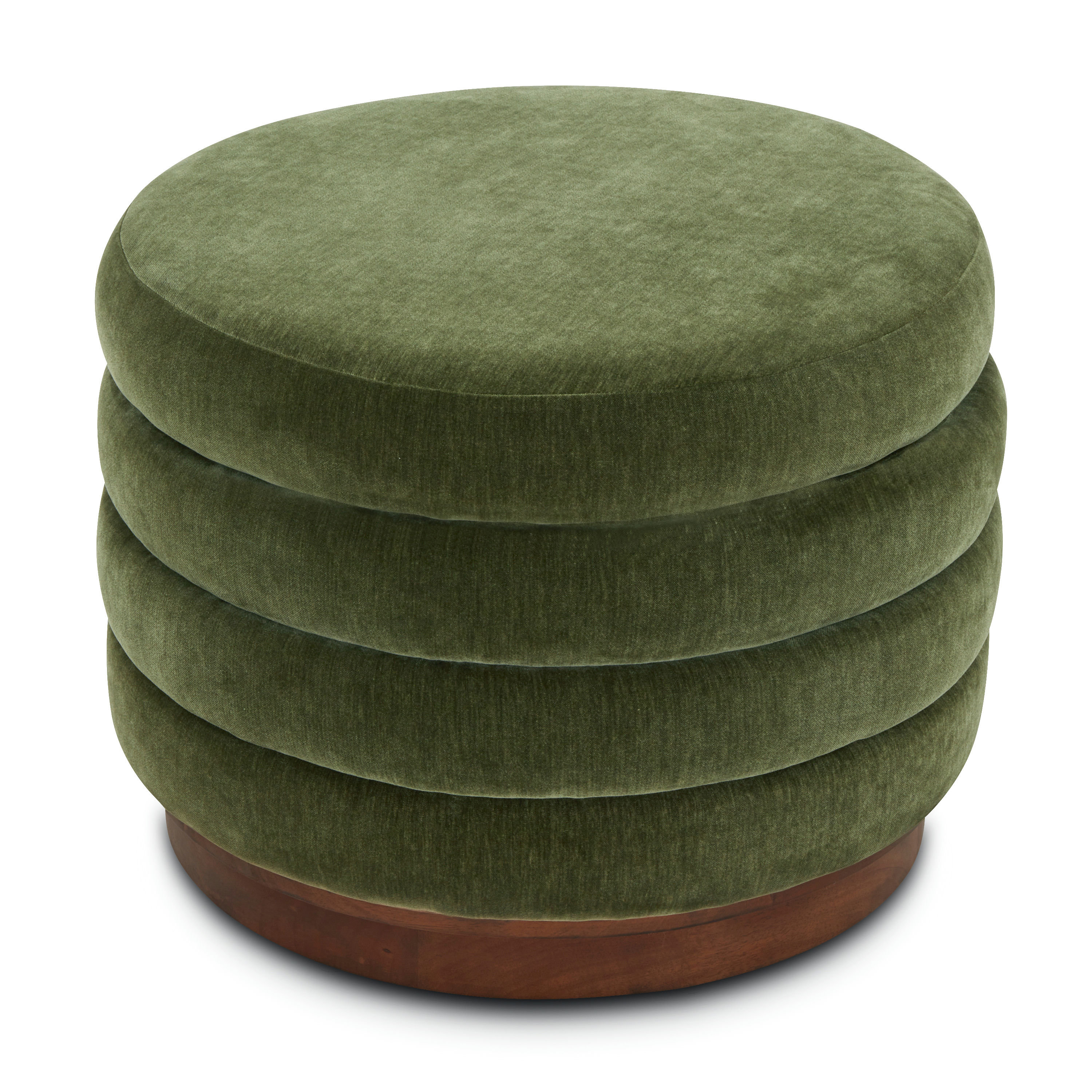 Brayden Studio® Lavenia Velvet Storage Ottoman In Sagano Green | Wayfair