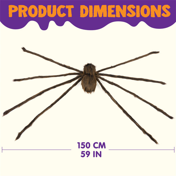 The Holiday Aisle® Halloween Outdoor Decorations Giant Spider, Large ...