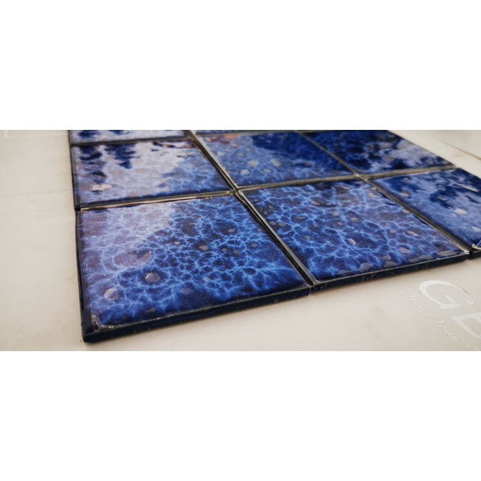 Abolos Monet Swimming Pool Series 4" x 4" Porcelain Mosaic Tile ...