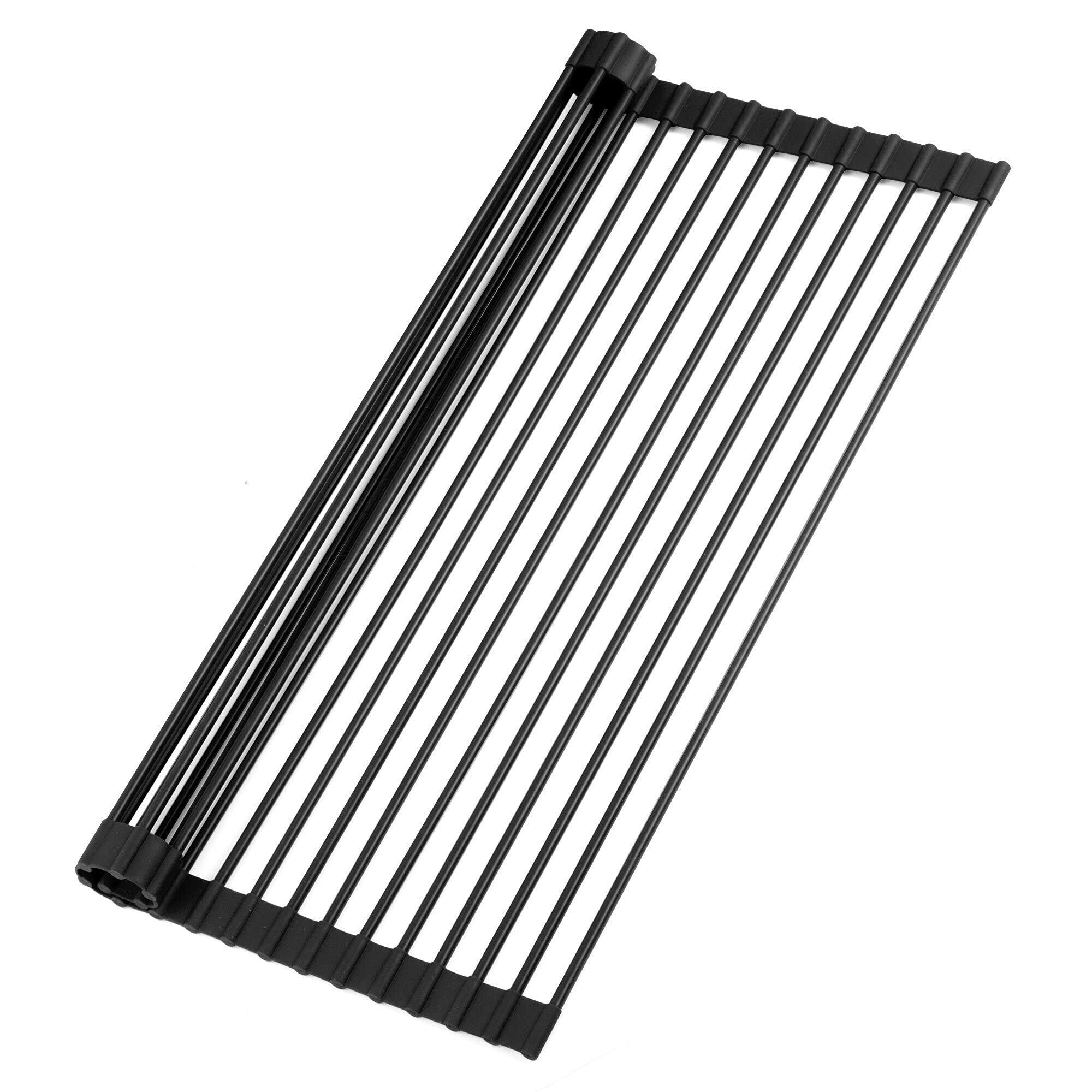 wanmo 20.5" X 13" Roll Up Drying Rack - Silicone-Coated Stainless Steel ...