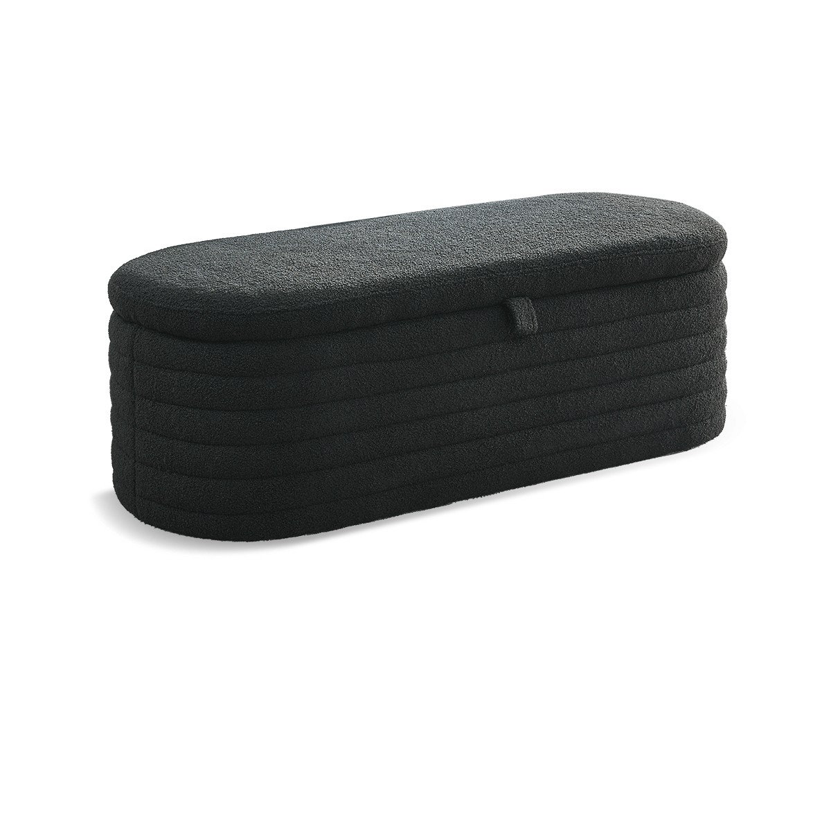 Latitude Run® Black wood + Polyester Bench | Wayfair