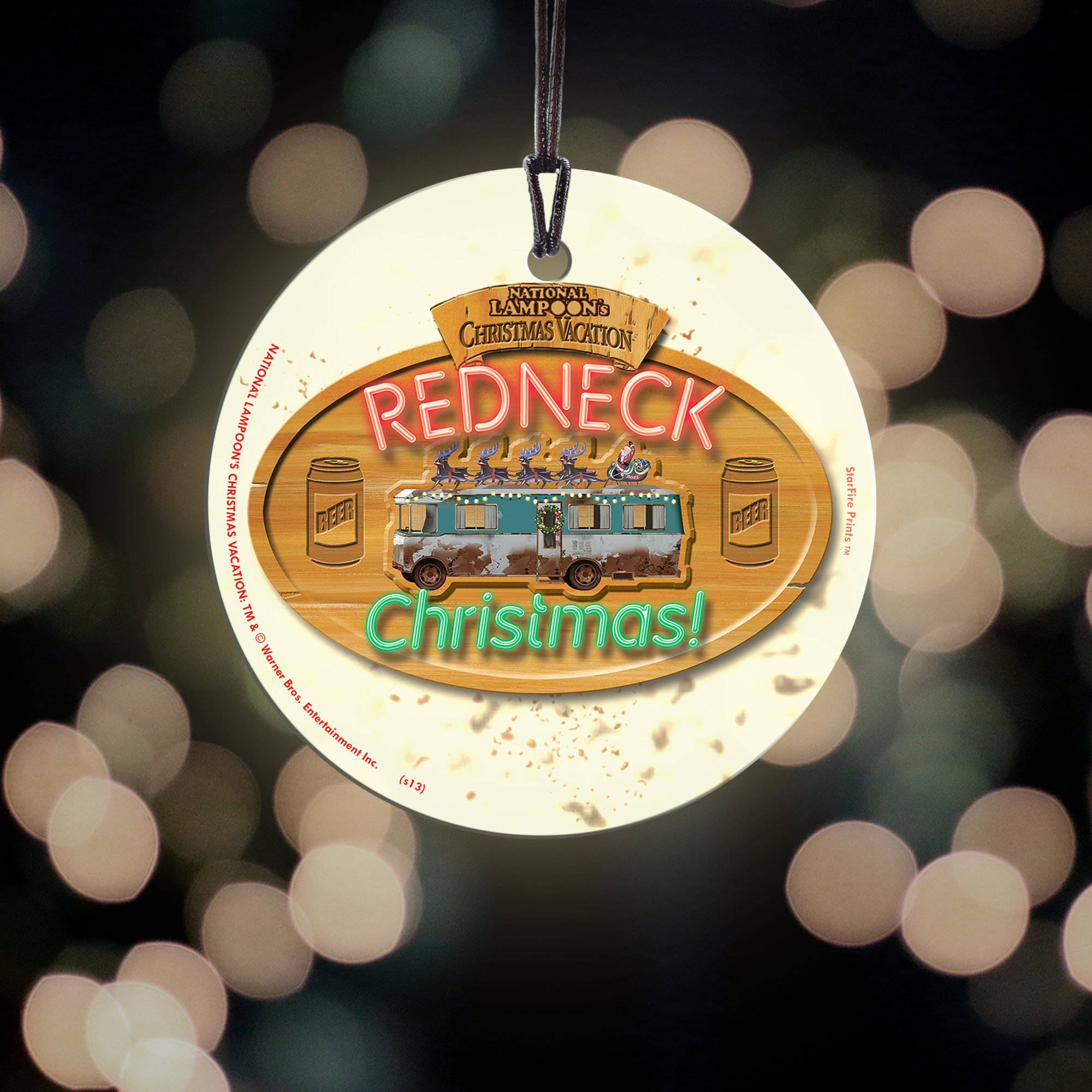 Trend Setters Redneck National Lampoon Christmas Hanging Glass Print ...