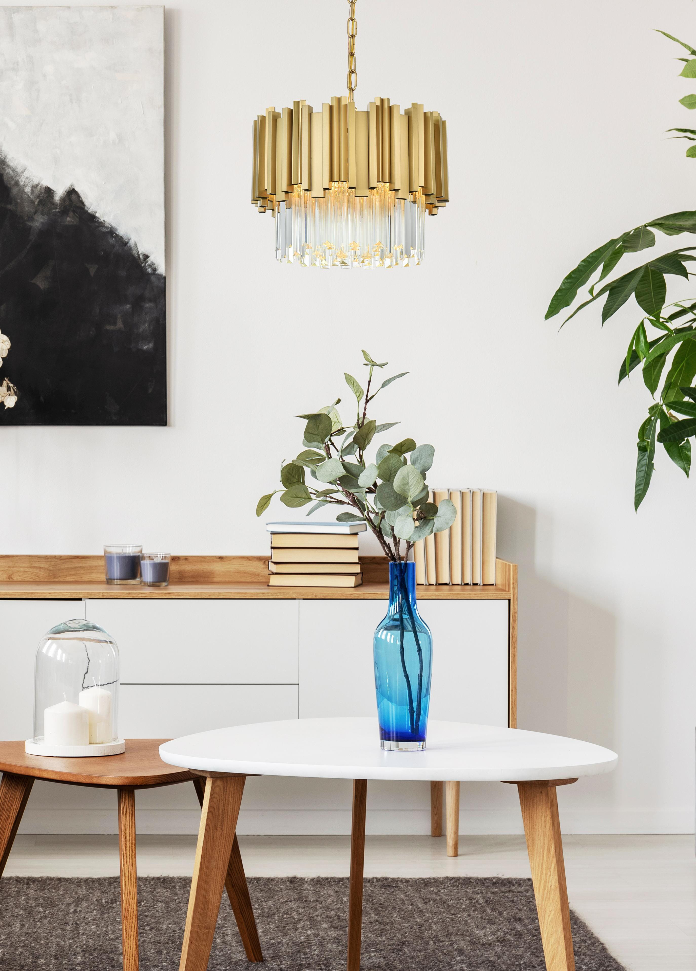 Everly Quinn Lenora 16 inch Chandelier in Chrome | Wayfair