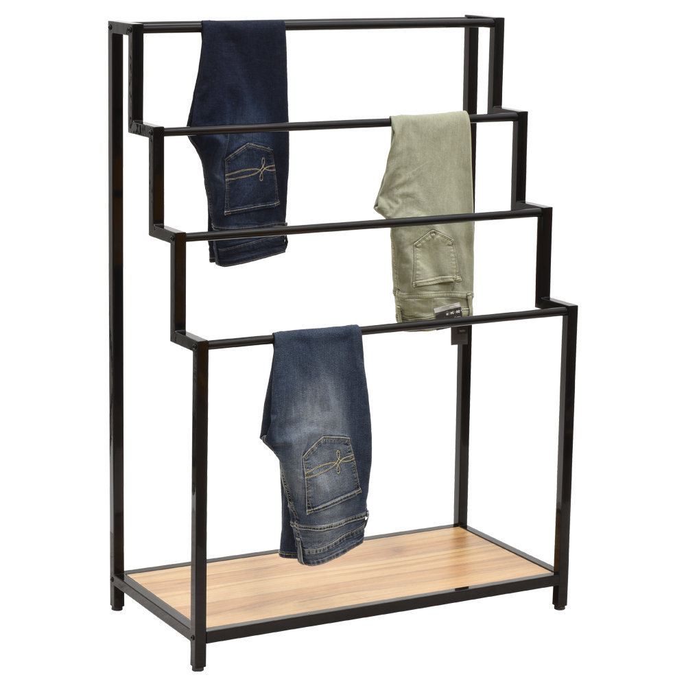 17 Stories 51" H X 36" W - Freestanding Quilt & Blanket Ladder Display ...