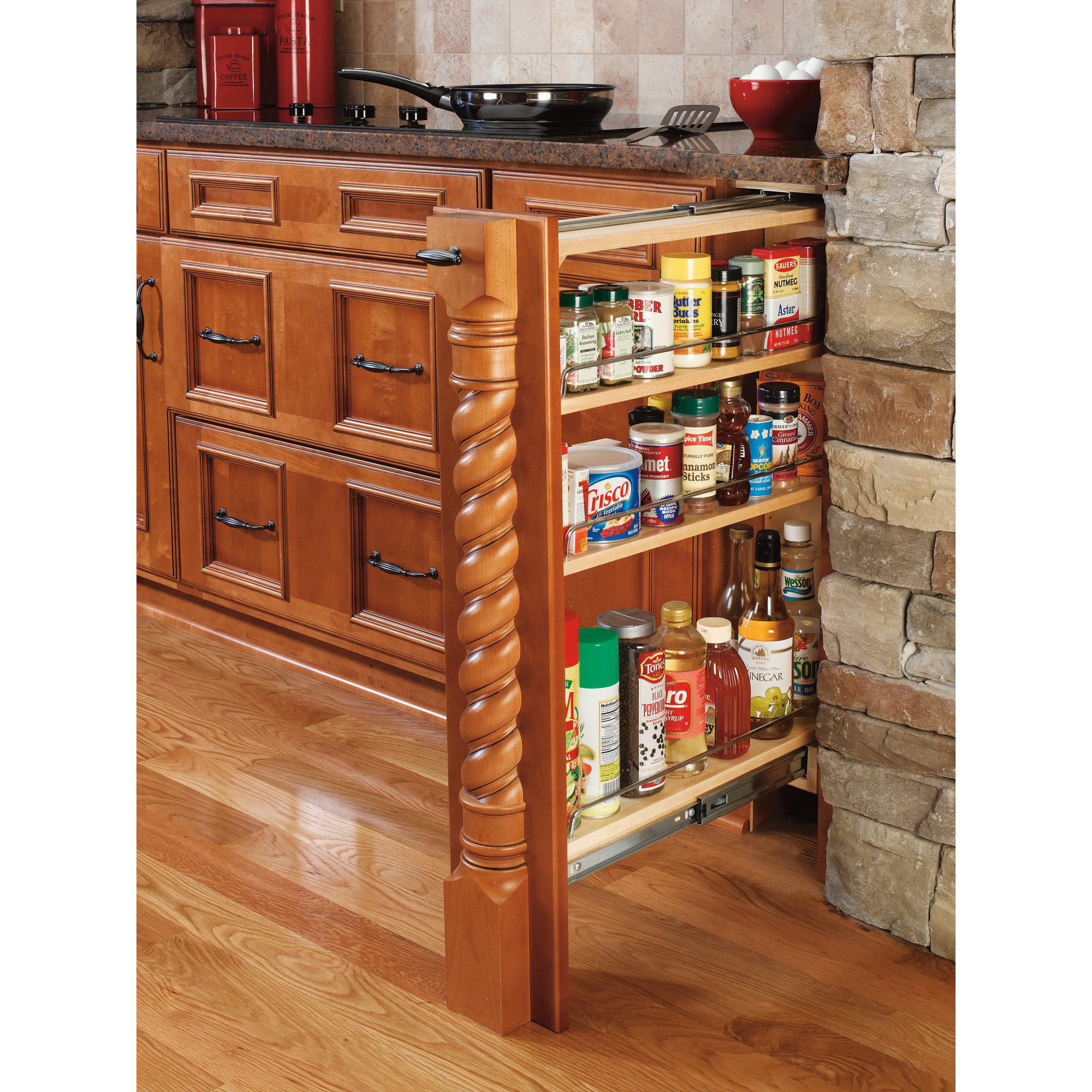Rev-A-Shelf Pull Out Kitchen Cabinet Filler Organizer Spice Rack ...