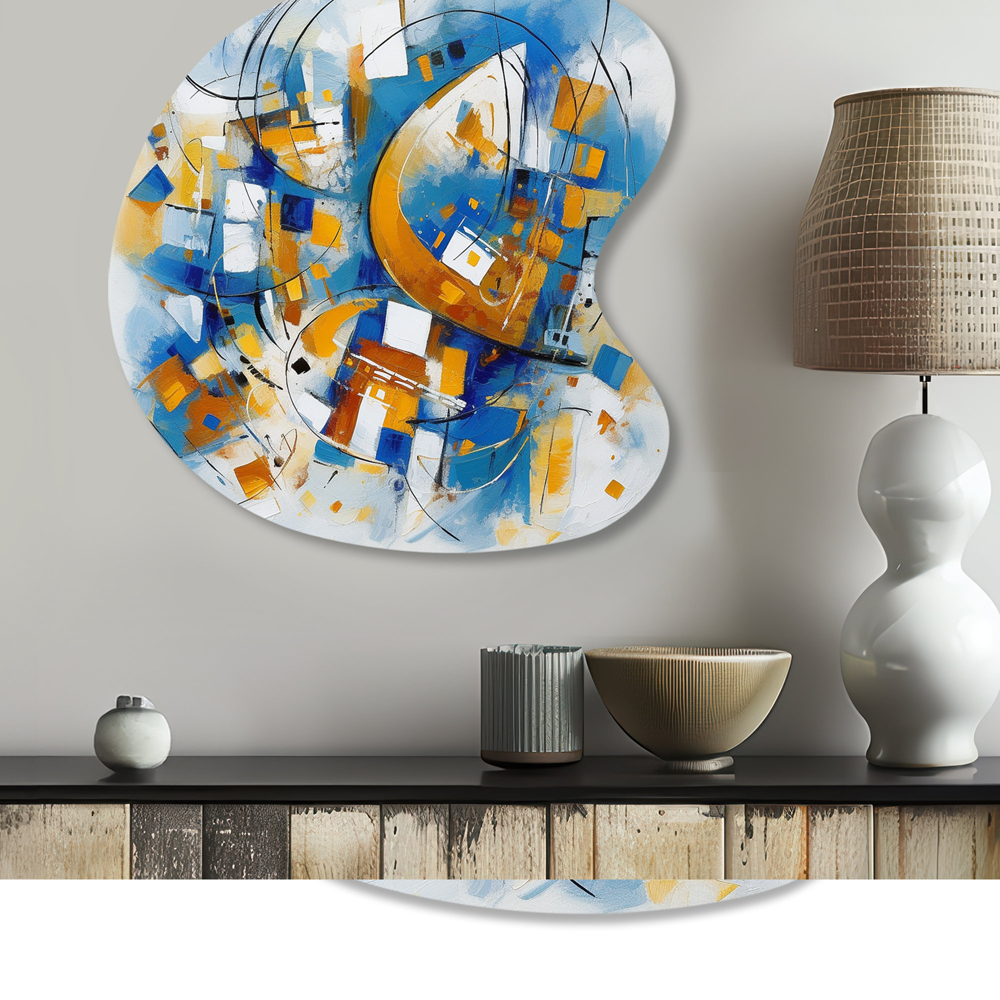 Design Art Blue Abstracted Fractals And Dimensions I - Abstract ...