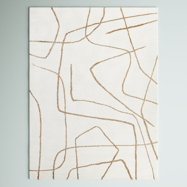 Mercury Row® Goodrow Abstract Rust/Cream Area Rug & Reviews | Wayfair