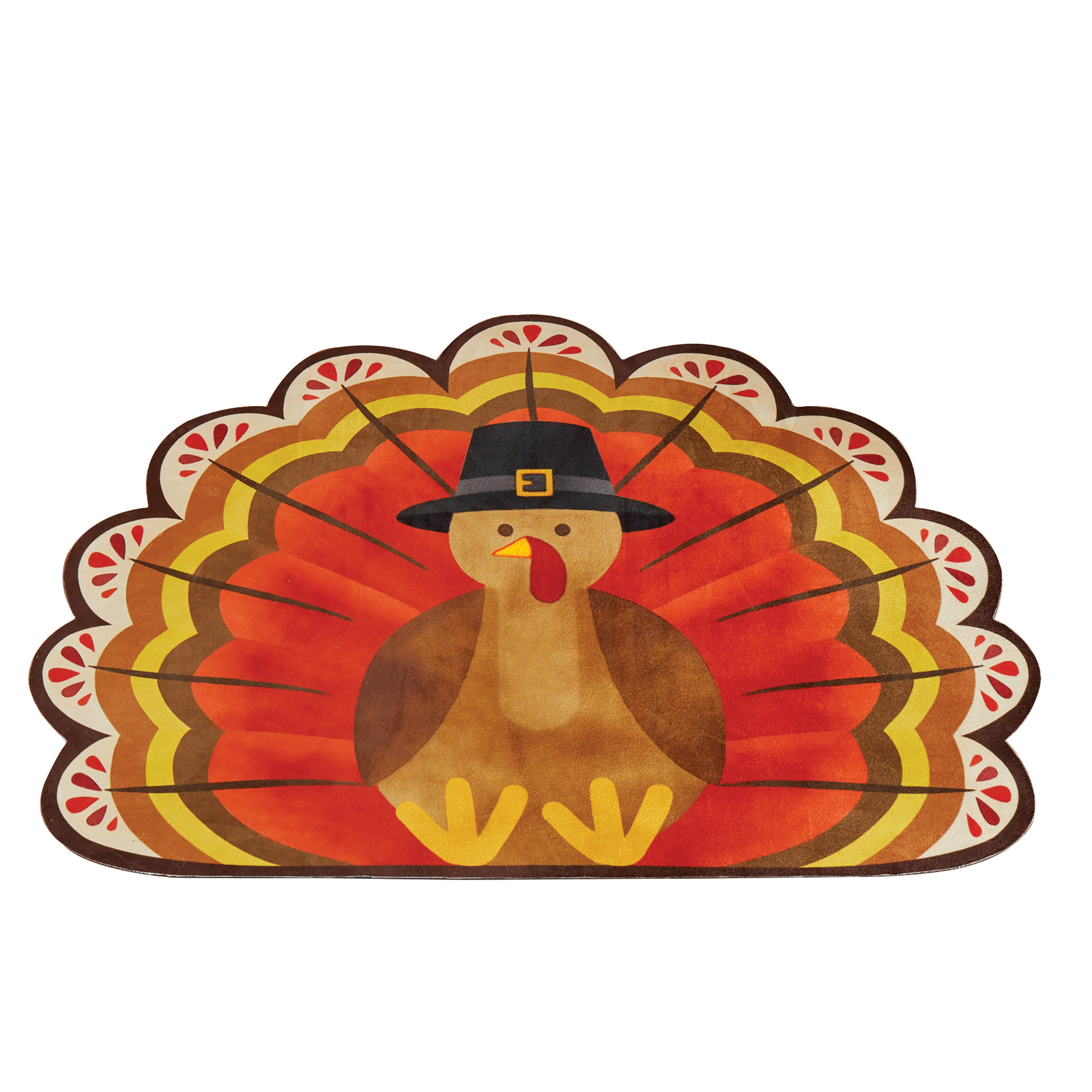 The Holiday Aisle® Jarvus Festive Thanksgiving Turkey Shaped Skid ...