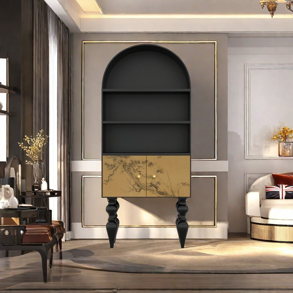 Parttlion New Chinese style welcome pine solid wood bookcase | Wayfair