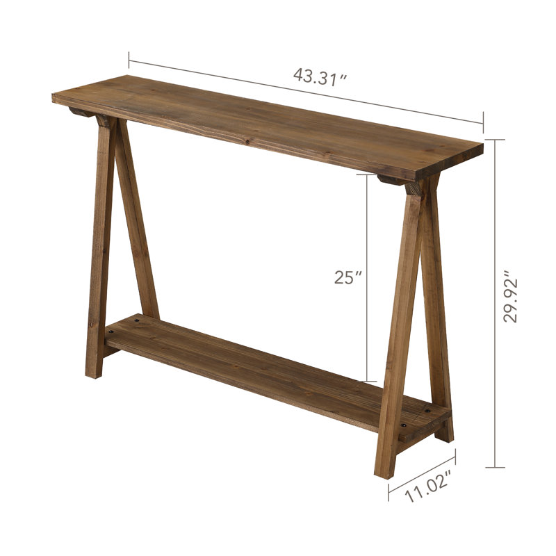 Millwood Pines Claridy 43" Solid Wood Console Table & Reviews | Wayfair