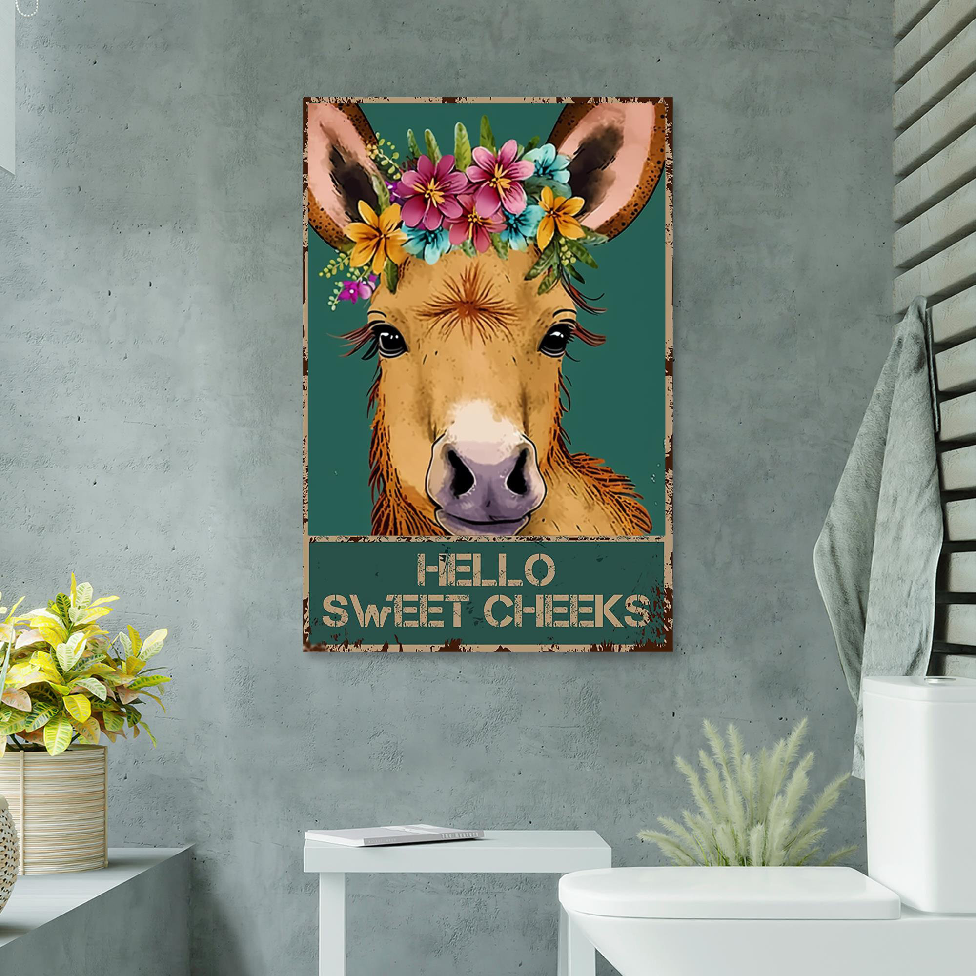 Trinx Donkey Flower Hello Sweet Cheeks - 1 Piece Rectang Donkey Flower ...