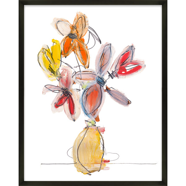 Birch Lane Pavana Poppy Flowers 3 by Alex Taves - Picture Frame Drawing ...