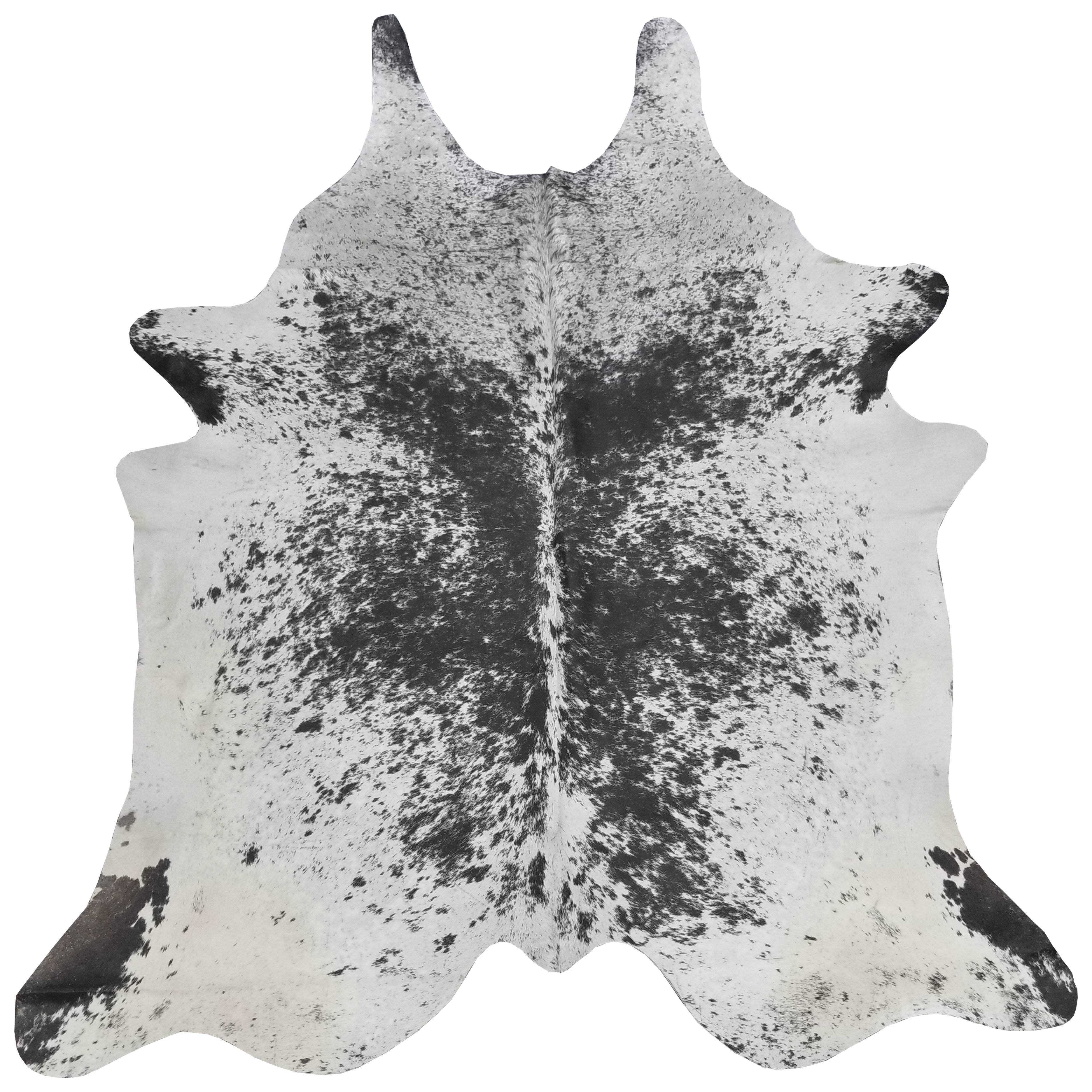 Union Rustic Bibeau Exotic Brazilian 7'6" x 6'6" Cowhide Black/White ...
