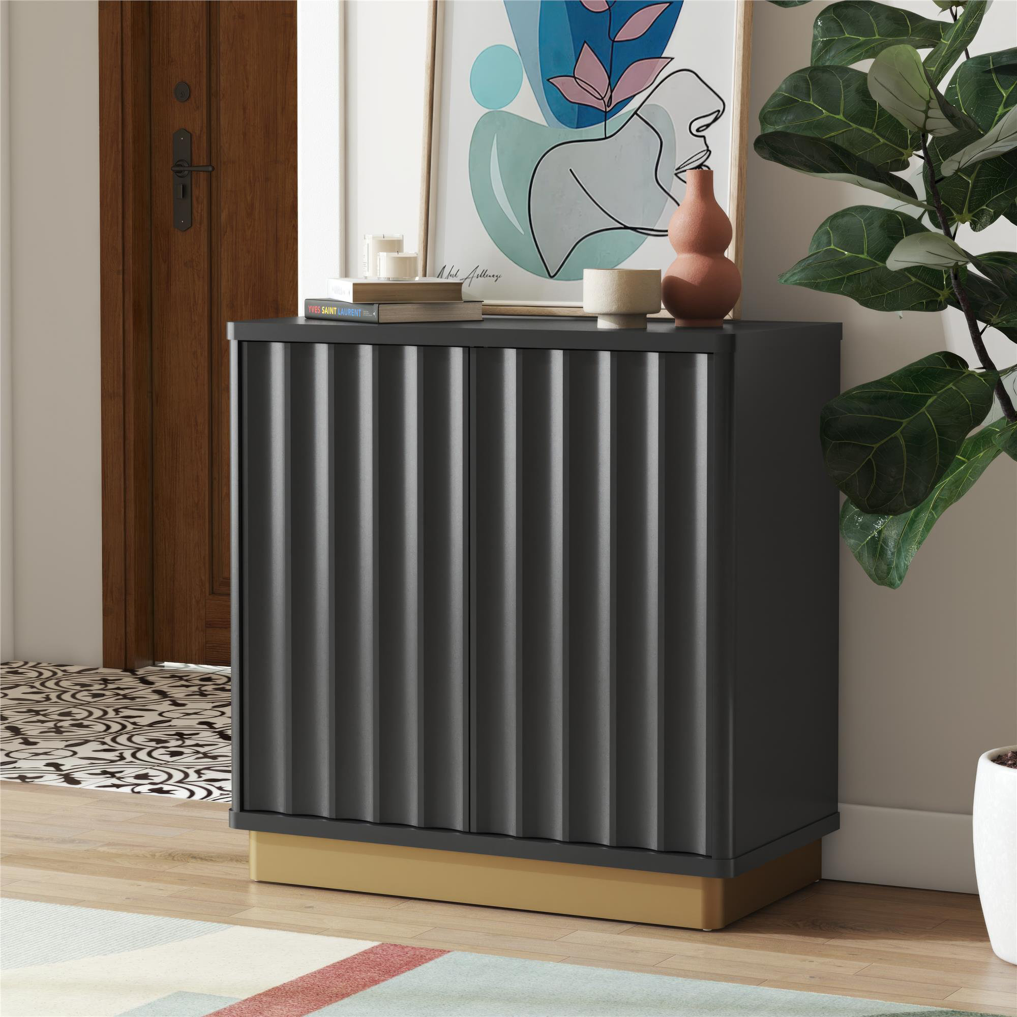 CosmoLiving by Cosmopolitan Rene Scalloped Accent Cabinet & Reviews ...